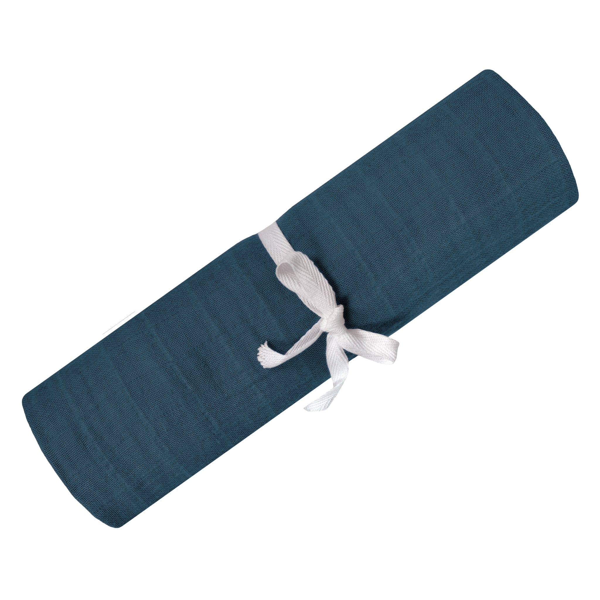 Cotton muslin swaddle - Navy Blue – Perlimpinpin