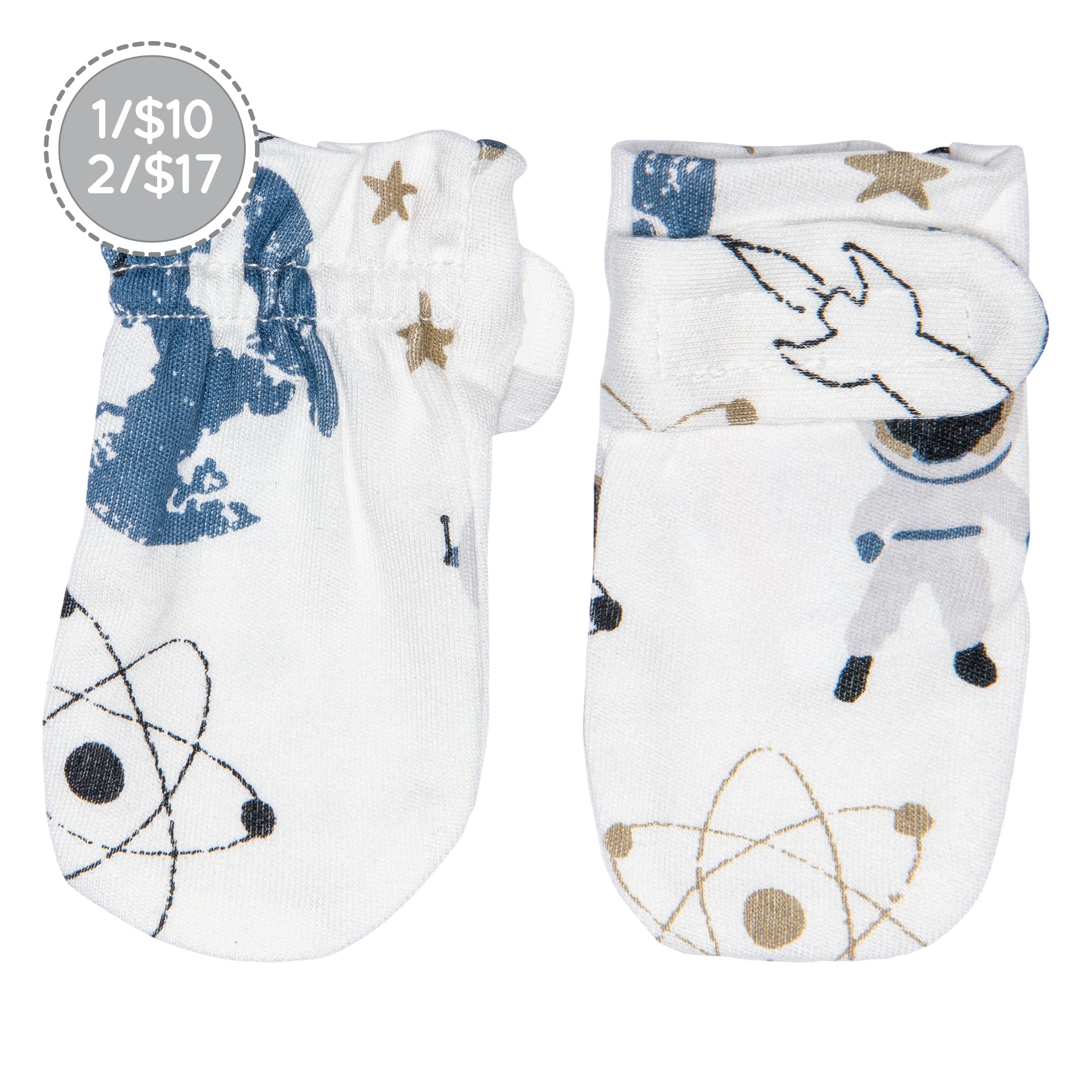 Newborn bamboo scratch mittens - Space – Perlimpinpin