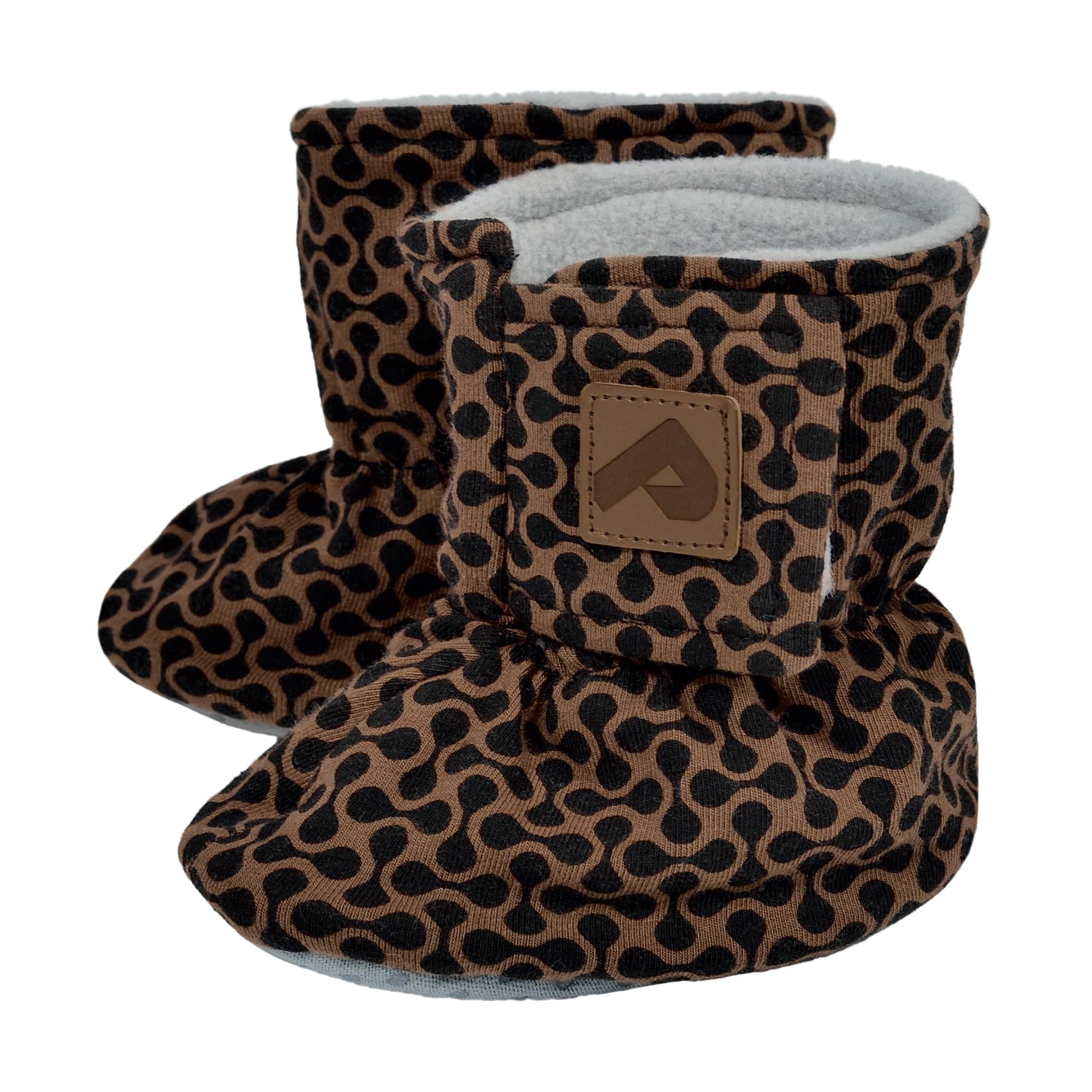 Cotton booties with fleece lining - Toffee Drops – Perlimpinpin